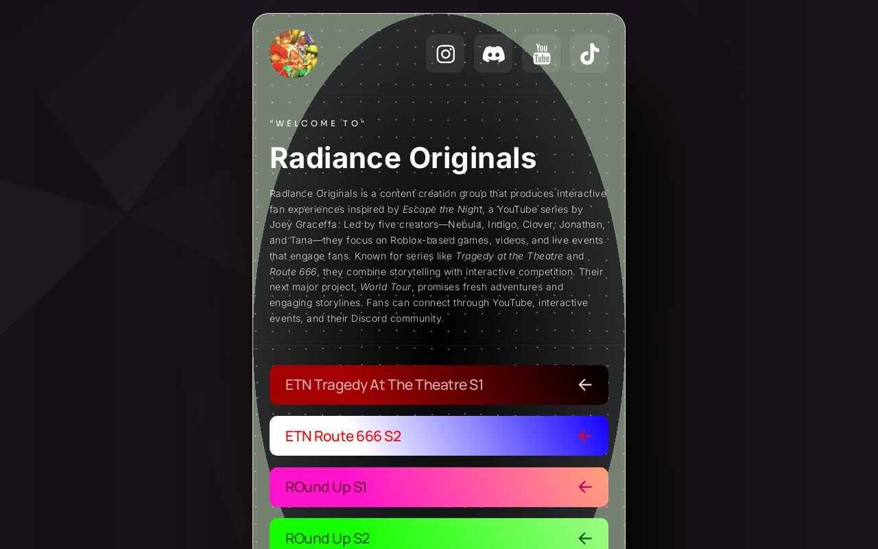 Radiance Originals Website